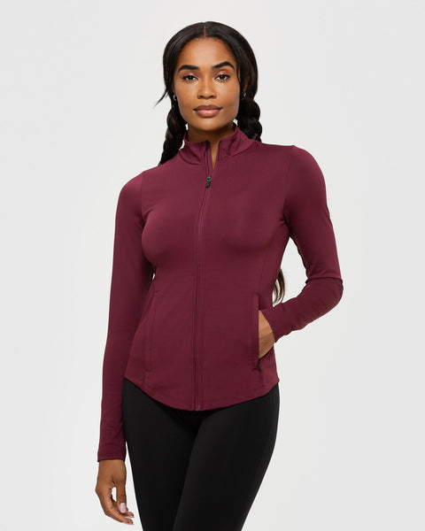 Zip Sports Jacket - Full Zip - Dark Cherry | Women's Best