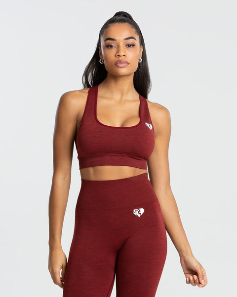MEDIUM IMPACT SPORTS BRA - Ruby Red Solid | Women's Best
